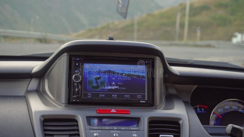 Inside a Car. a GPS Module is on Stock Image - Image of green, black ...