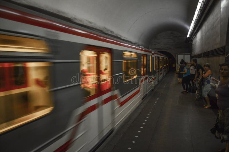 Underground Metro Subway Station Platform in Tbilisi, Georgia ...
