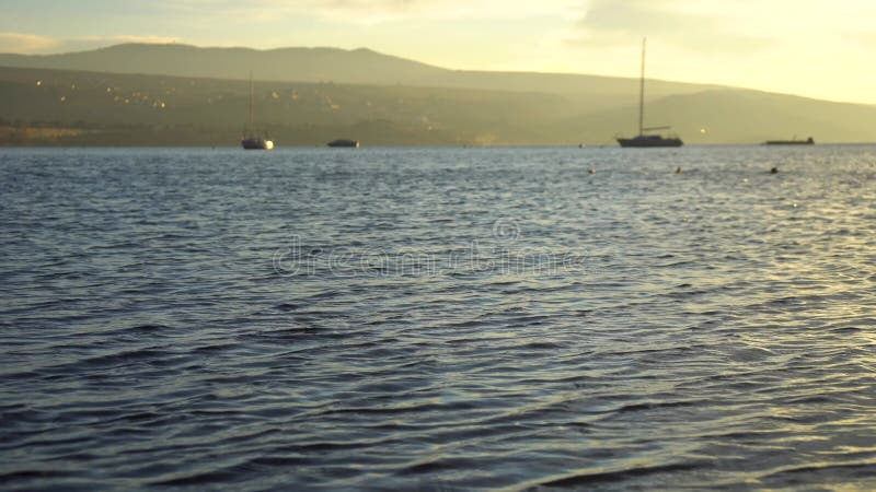 Tbilisi Sea and Boat with Deflated Sails Stock Video - Video of outdoor ...