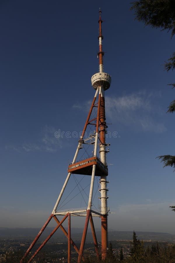 Tbilisi TV Broadcasting Tower in Georgia Stock Image - Image of ...