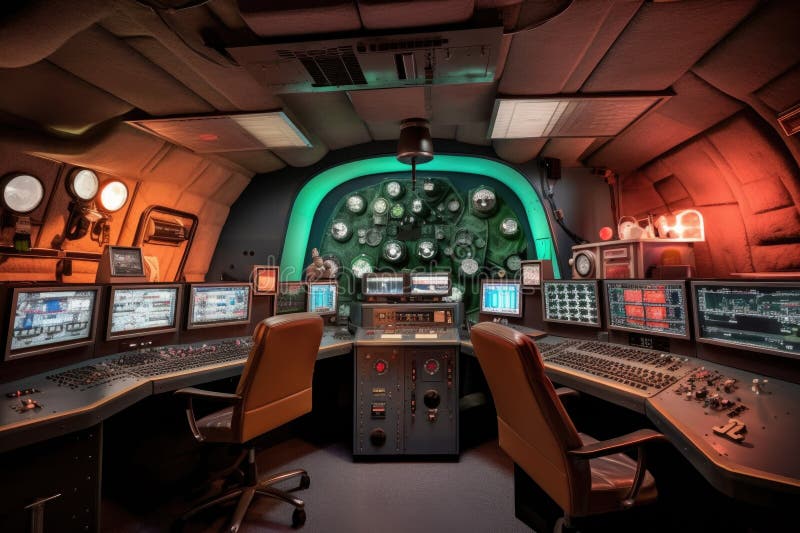 Control Room Monitors for Energy Storage System Stock Illustration ...