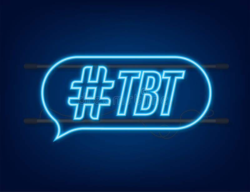 Tbt Hashtag Thursday Throwback Symbol. Neon Icon Stock Vector ...