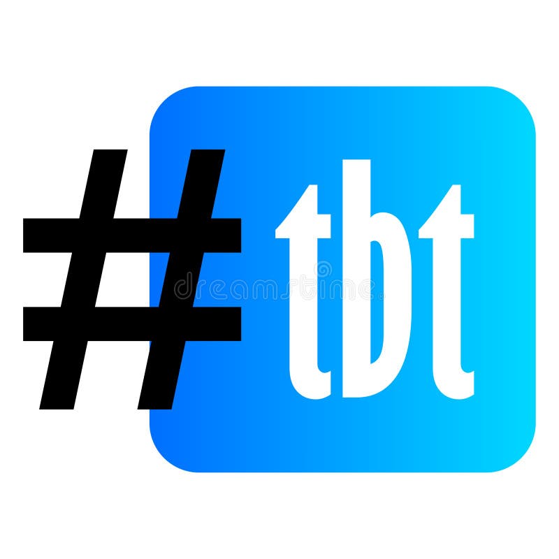 Tbt Hashtag. Thursday Throwback Symbol. Vector Illustration. EPS 10 ...