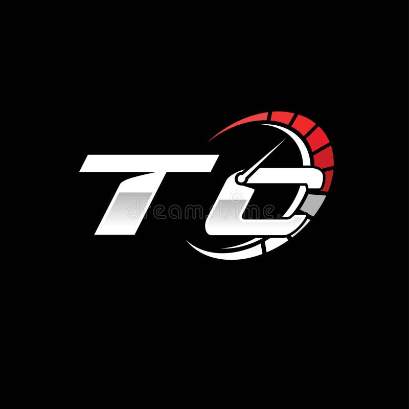 TC Logo Letter Speed Meter Racing Style Stock Vector - Illustration of ...