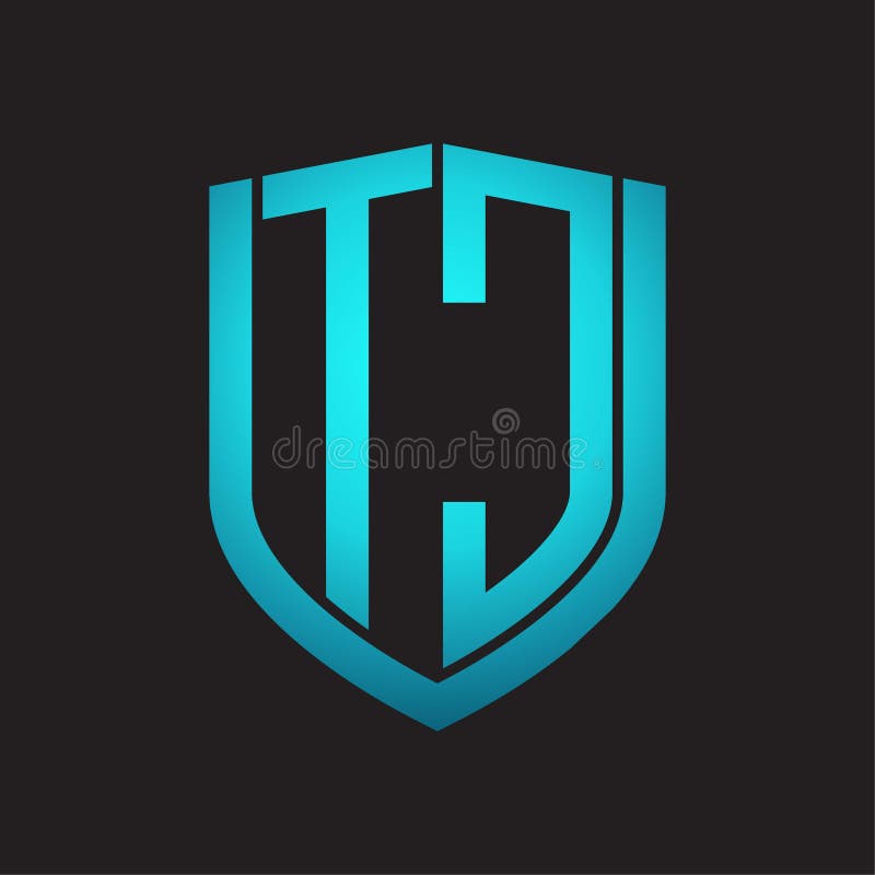 TC Logo Monogram with Emblem Shield Design Isolated with Blue Colors on ...
