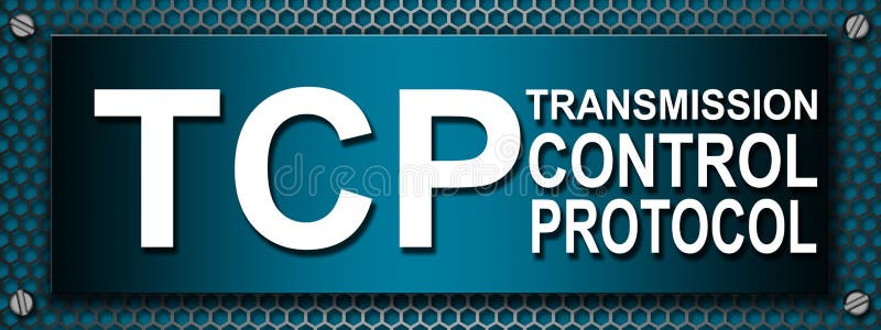 TCP As Transmission Control Protocol Acronym on a Banner Stock ...