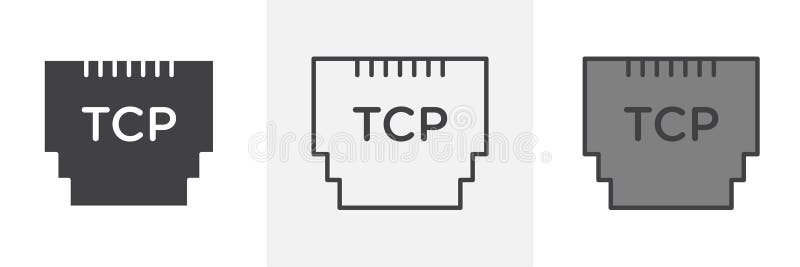 TCP icon vector stock vector. Illustration of computer - 348469728