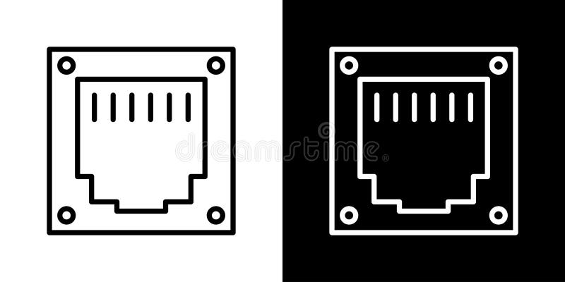 TCP Thin Line Vector Icon Set Stock Vector - Illustration of sign ...