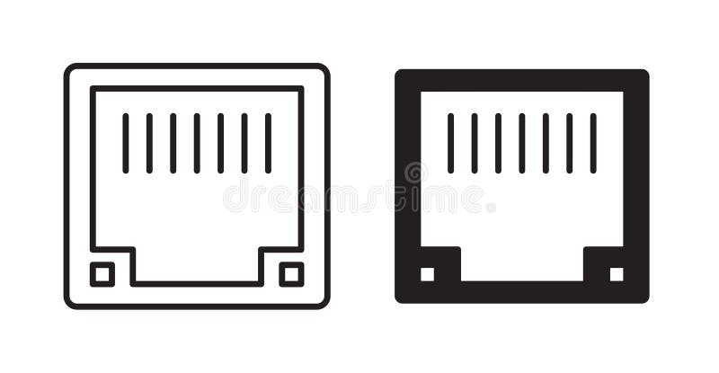 TCP Thin Line Vector Icon Set Stock Vector - Illustration of switch ...