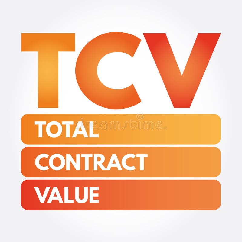 TCV - Total Contract Value Acronym Stock Illustration - Illustration of ...