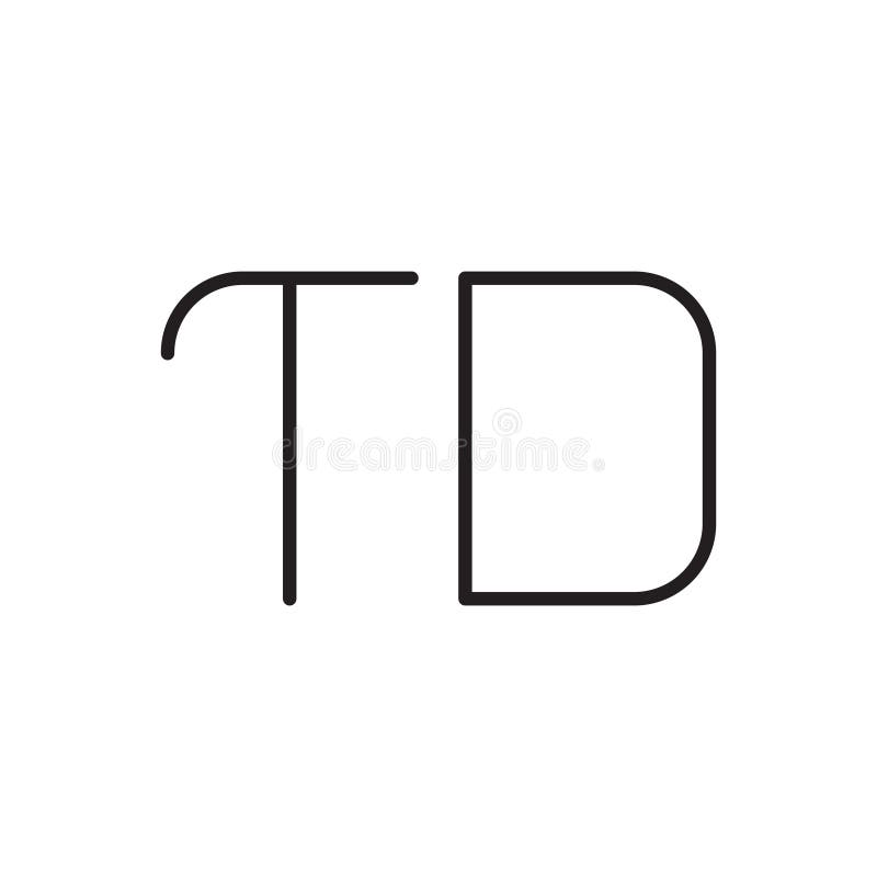 Td Initial Letter Vector Logo Icon Stock Vector - Illustration of ...