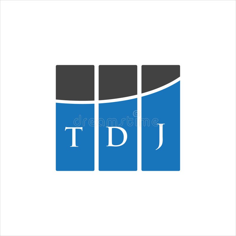 TDJ Letter Logo Design on White Background. TDJ Creative Initials ...