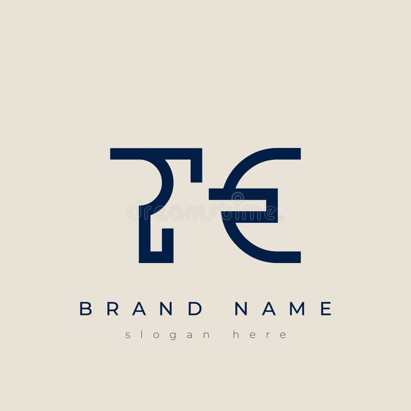 TE Alphabet Letter Icon Logo Stock Vector - Illustration of abstract ...