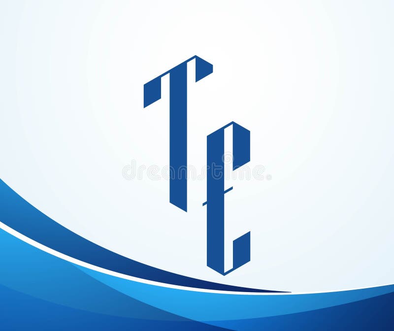 TE Alphabet Letter Logo Design Template Elements Stock Vector ...