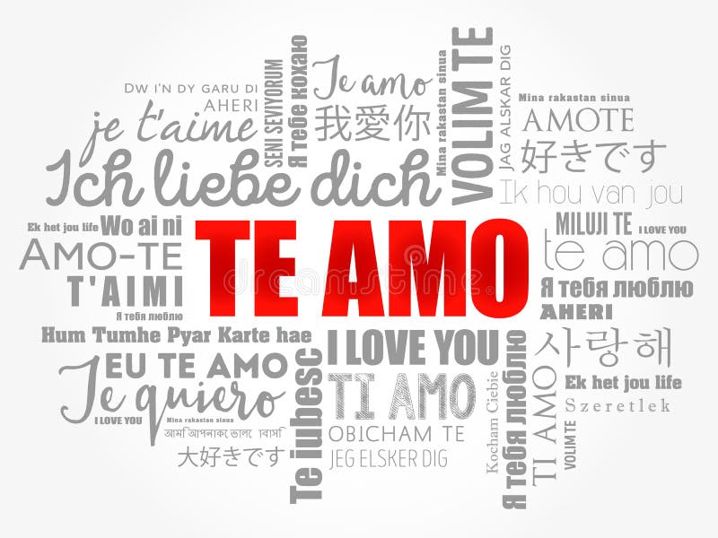 Eu Te Amo I Love You In Portuguese Love Heart Word Cloud In Different