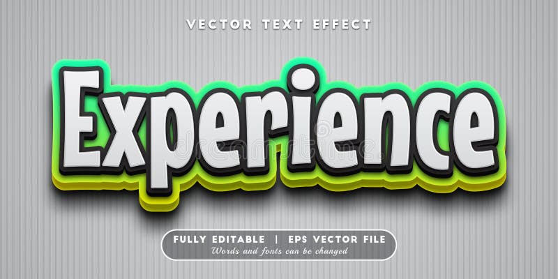 Text Effects 3d Experience, Editable Text Style Stock Vector ...