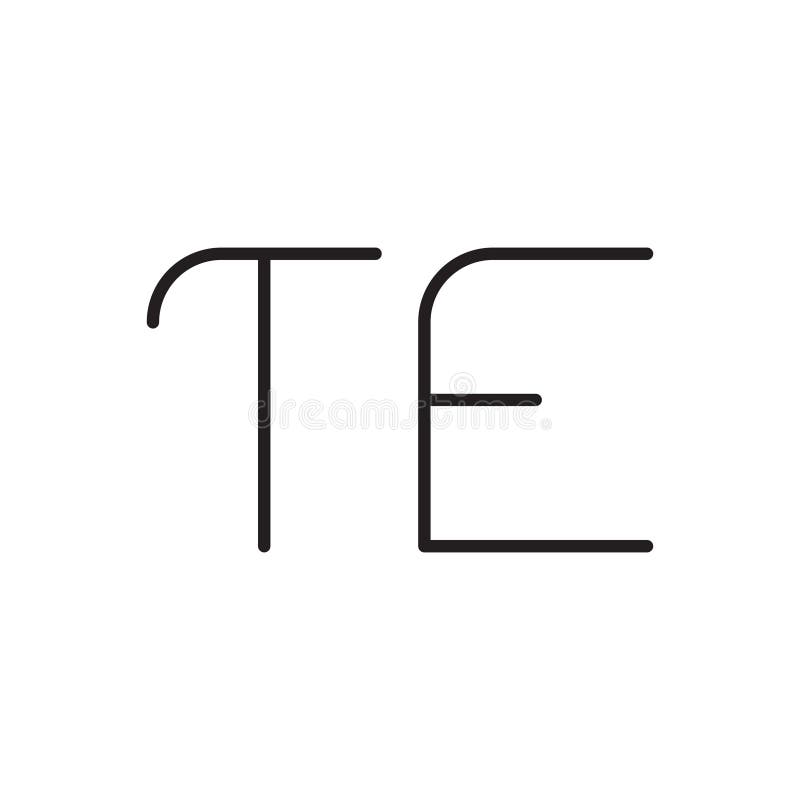 Te Initial Letter Vector Logo Icon Stock Vector - Illustration of ...