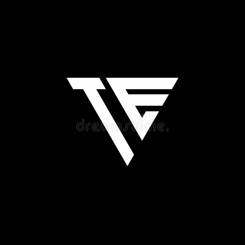 TE Logo Letter Monogram with Triangle Shape Design Template Stock ...