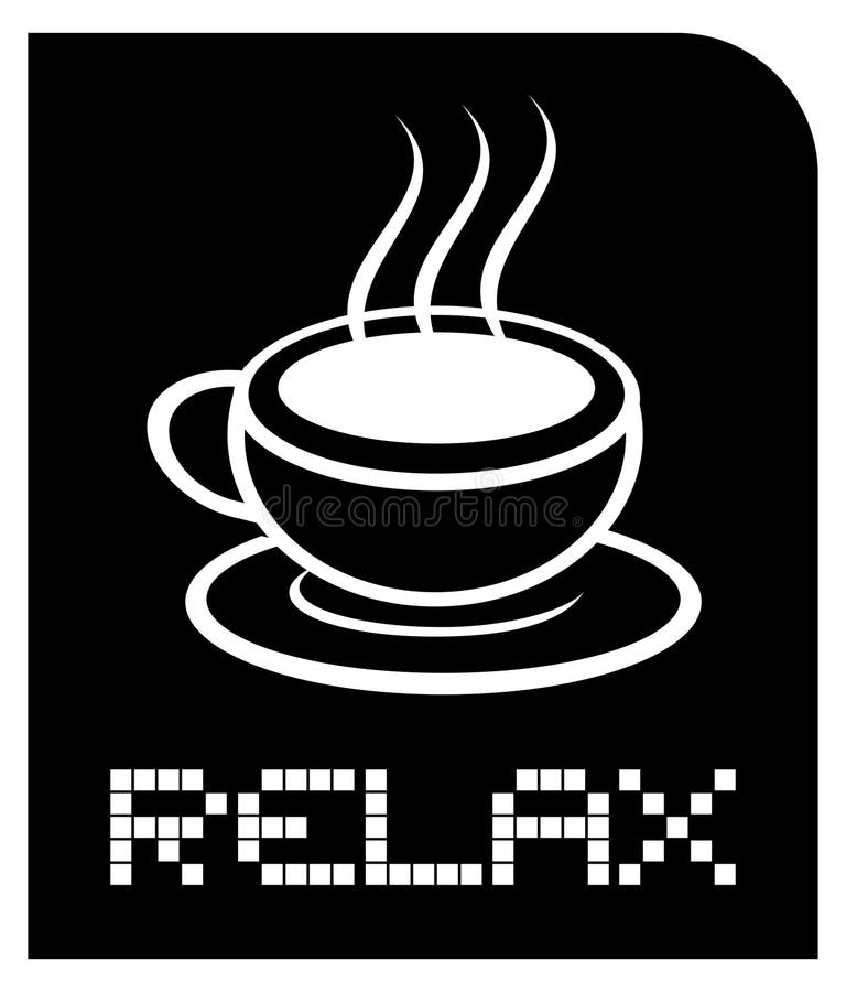 Te relaxa ilustração do vetor. Ilustração de etiqueta - 39982042