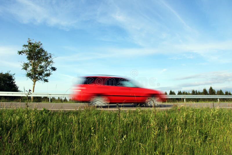 Te Snel Drijvend Door Auto Op De Weg Stock Afbeelding - Image of ...