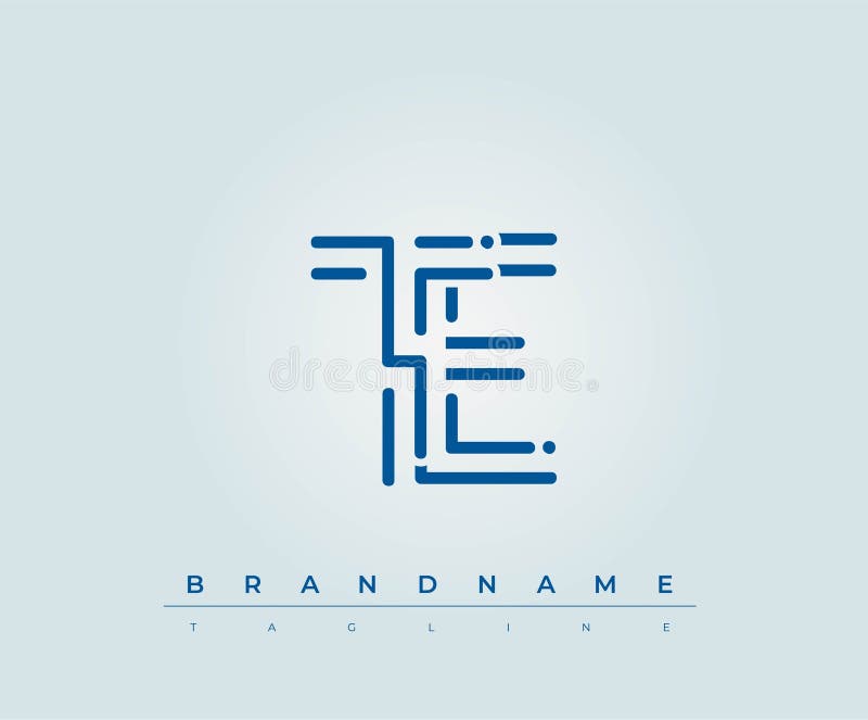 TE Technology Letter Logo Template Stock Vector - Illustration of ...