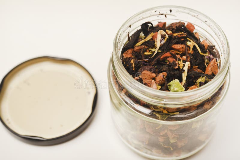 Tea with Aromatic Additives . Assorted Tea Stock Image - Image of ...