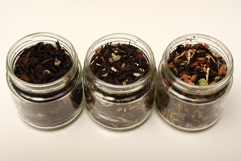 Tea with Aromatic Additives . Assorted Tea Stock Photo - Image of ...