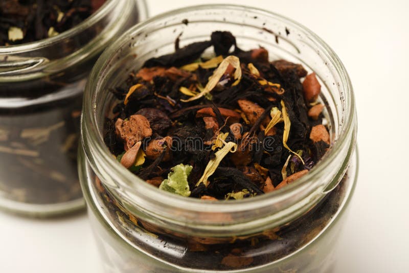 Tea with Aromatic Additives . Assorted Tea Stock Photo - Image of ...