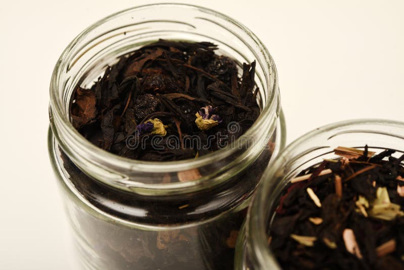 Tea with Aromatic Additives . Assorted Tea Stock Image - Image of drink ...