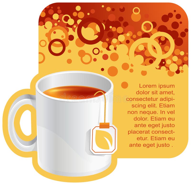 Tea background stock vector. Illustration of orange, vector - 10190184