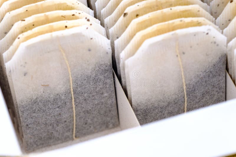 Tea Bag Close-up Macro View in Tea Packaging Stock Photo - Image of ...
