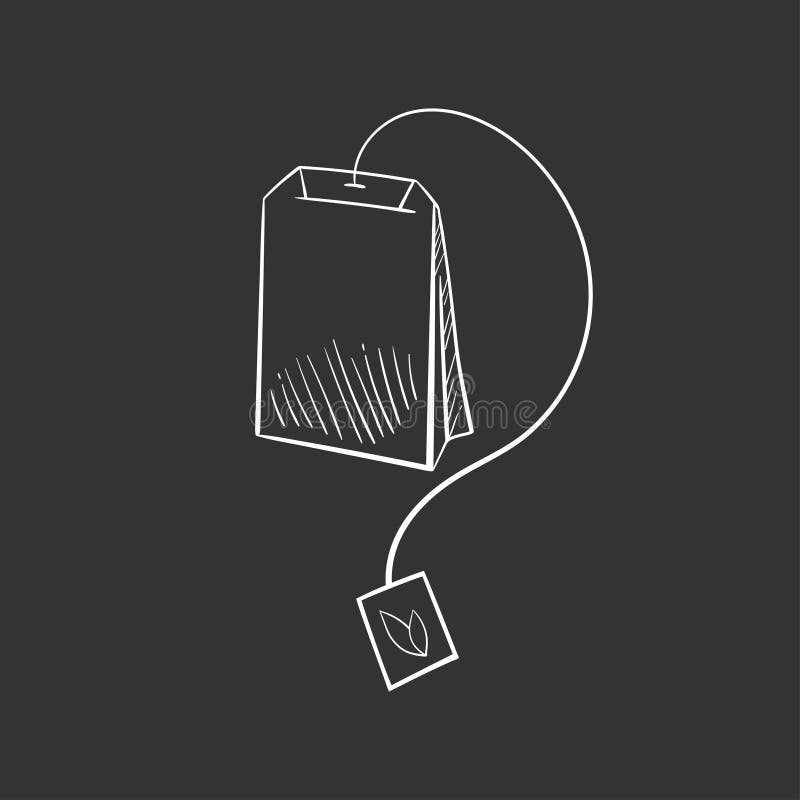 Tea Bag in Doodle Style, Vector Illustration. Icon Teabag for Print and ...