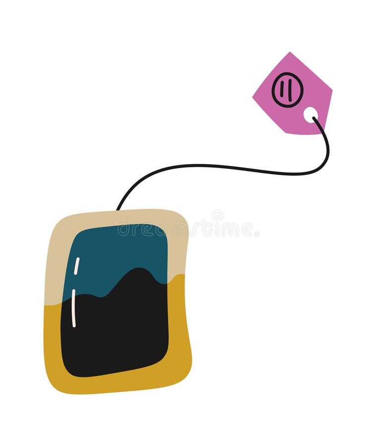 Tea Bag Food Waste Flat Icon Sorted Organic Garbage Stock Vector ...