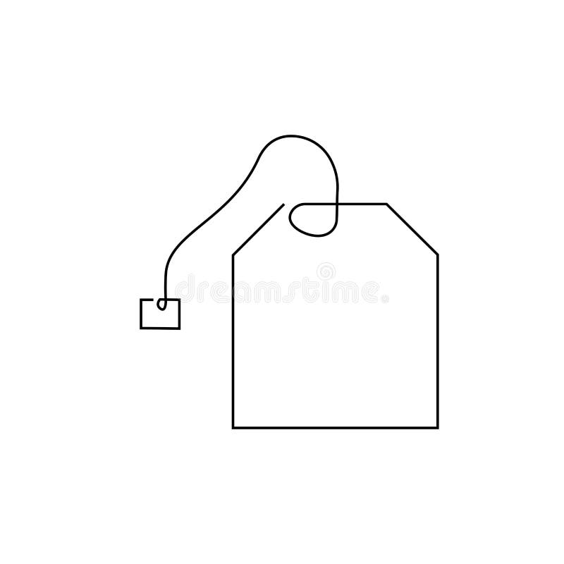 Tea Bag Icon in Outline Illustration Design Stock Illustration ...