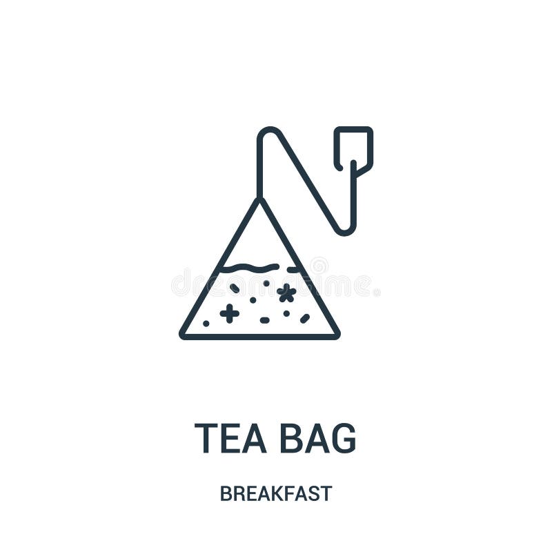 Tea Bag Icon Vector from Breakfast Collection. Thin Line Tea Bag ...