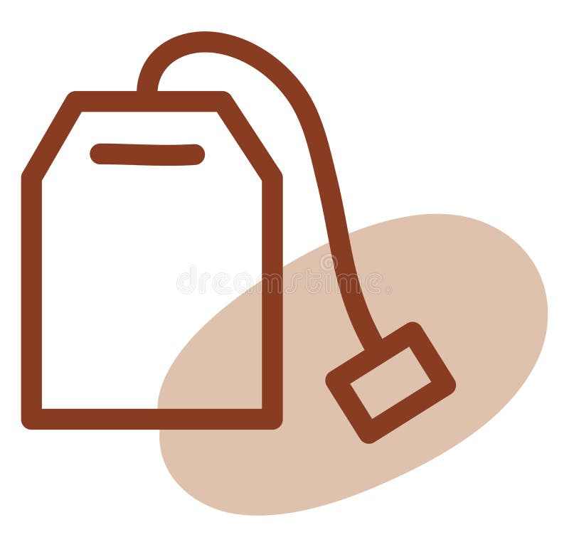 Tea bag, icon stock vector. Illustration of herbal, white - 258925563