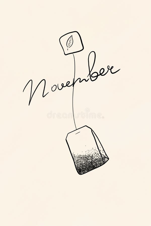 Tea Bag Isolated on White Background Stock Illustration - Illustration ...