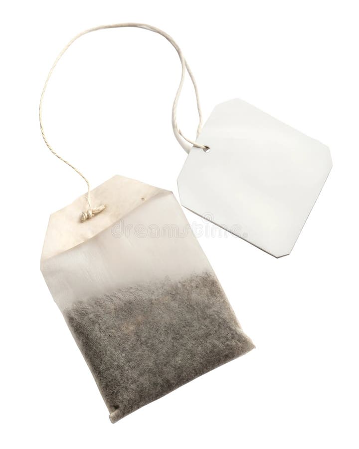 Tea Bag Isolated on White Background Stock Image - Image of classic ...