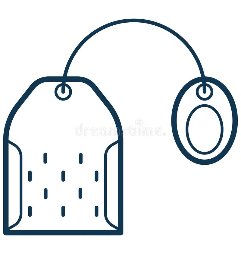 Tea Bag Line Vector Isolated Icon Customized and Editable Stock Vector ...