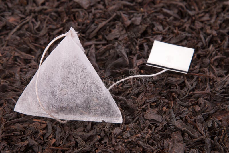 Tea bag. Pyramid tea. stock photo. Image of cute, drink - 83641424