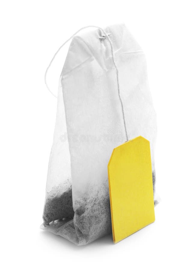 Tea Bag on White Background Stock Image - Image of plant, healthy ...