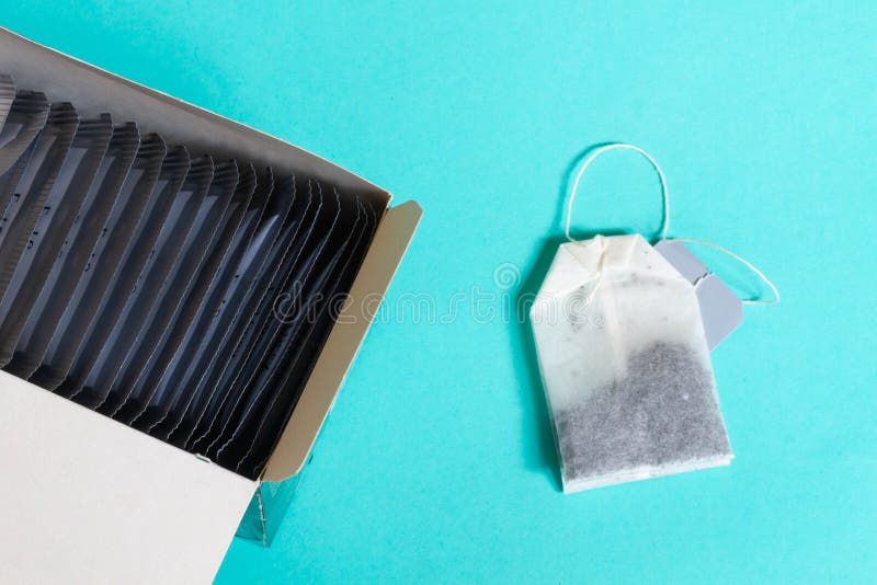Tea Bags for Brewing Tea in the Package. One Single-use Bag on the ...