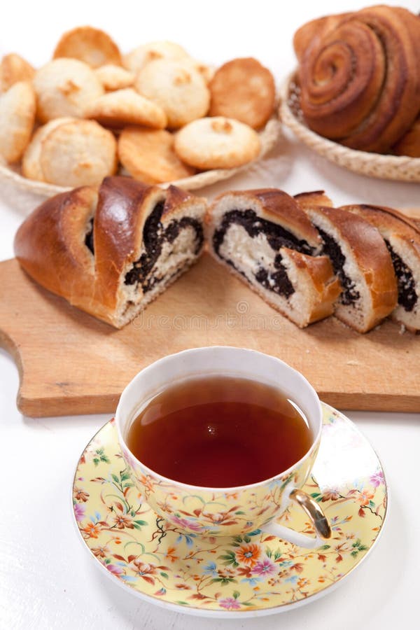 Tea with baking stock photo. Image of afternoon, food - 18066484