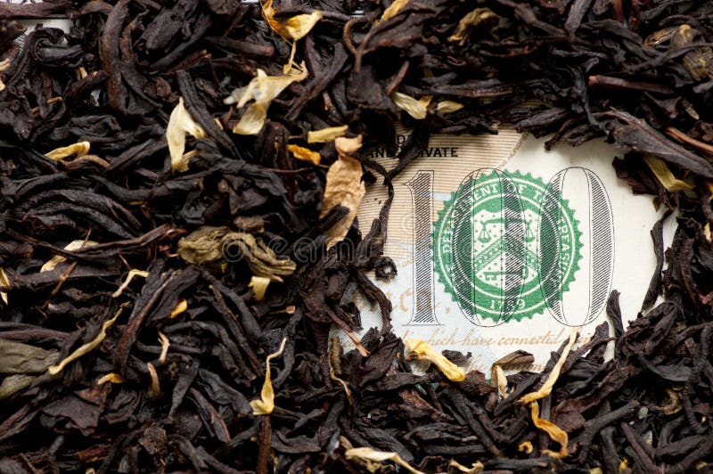 Tea on bank note stock image. Image of economics, credit - 40782589