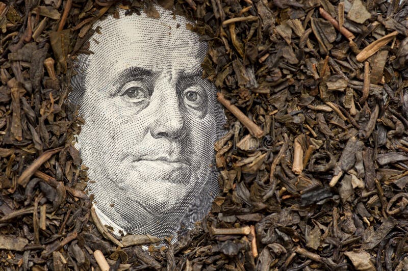 Tea on bank note stock image. Image of money, nutrition - 40782767