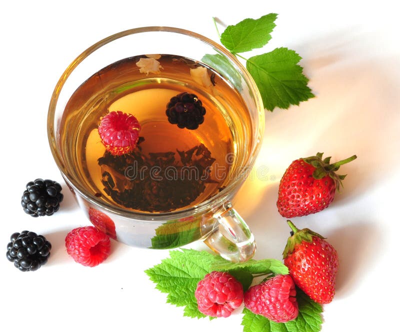 Tea and berries stock photo. Image of blackberry, berries - 15512076