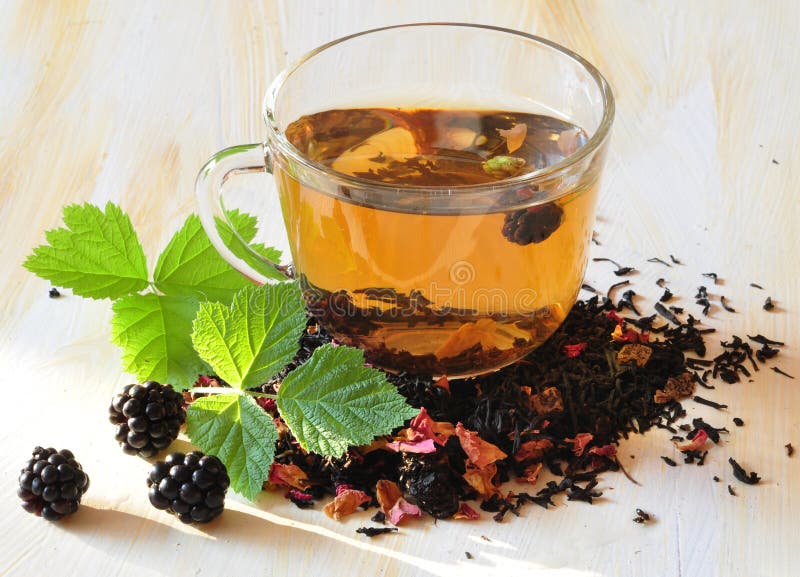 Tea and berries stock image. Image of taste, blackberry - 15512091
