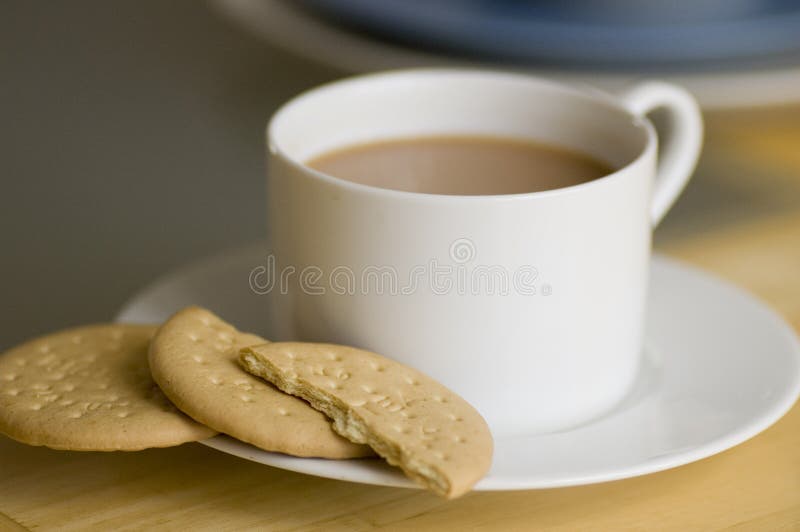 Tea and biscuits stock image. Image of blue, lovely, snack - 1159437