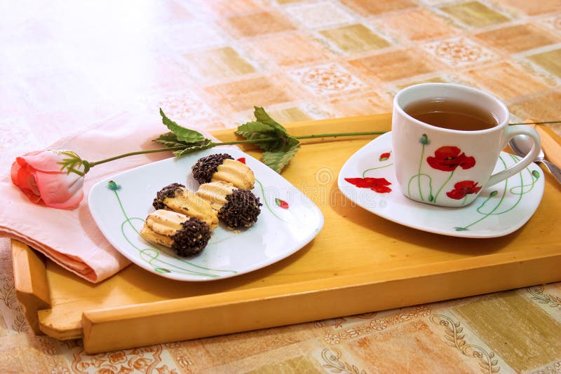 Tea and biscuits stock photo. Image of time, biscuits - 16677992