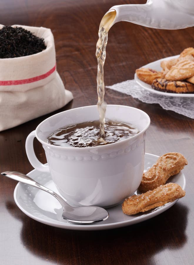 Tea with biscuits stock photo. Image of green, black - 22624336